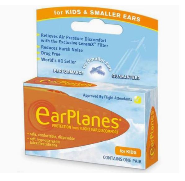 EarPlanes Earplugs for Kids & Smaller Ears, Children Travel - 1 Pair ...