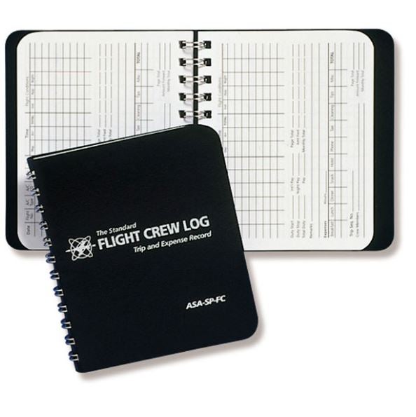 ASA Flight Crew Log Book & Trip Expense Record - Black - ASA-SP-FC ...